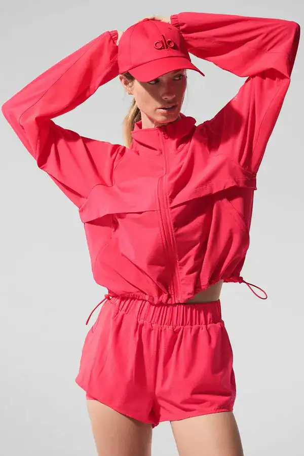 Alo Yoga Sport Star Full Zip Jacket - Candy Red | Editorialist
